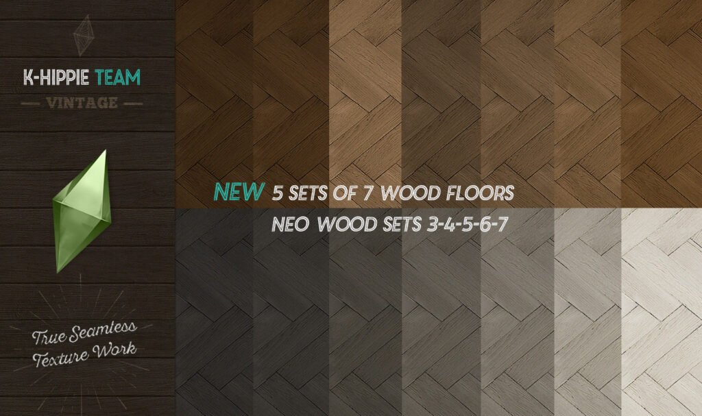 7 Wood Floors – NeoWood Chevron – sets 3to7 – Tech Hippie